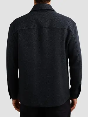 REISS Compton Herringbone Overshirt