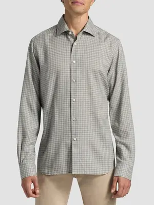 SAKS FIFTH AVENUE Collection Check Wool-blend Shirt