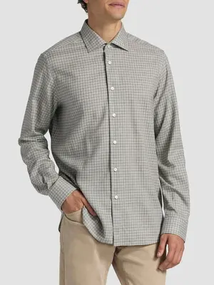 SAKS FIFTH AVENUE Collection Check Wool-blend Shirt