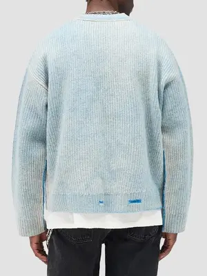 REPRESENT Legacy Fade Out Reversible Knit Crewneck Sweater