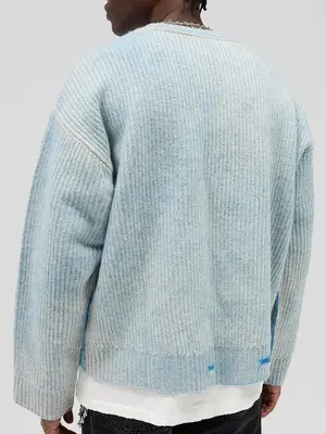 REPRESENT Legacy Fade Out Reversible Knit Crewneck Sweater