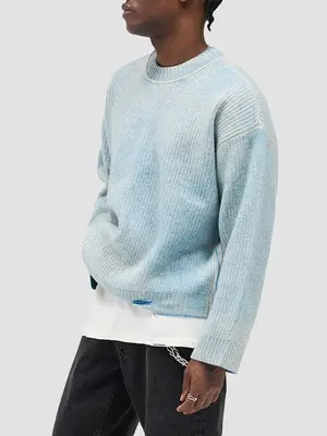 REPRESENT Legacy Fade Out Reversible Knit Crewneck Sweater