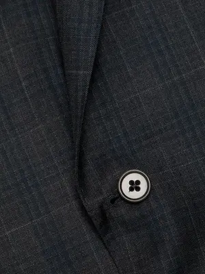 Emporio Armani Plaid Wool Single-breasted Suit - Grey