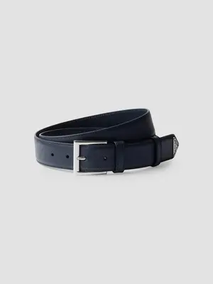 Prada Saffiano Leather Belt - Blue