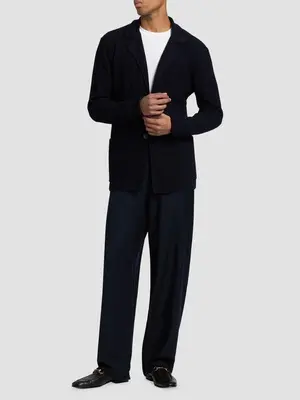 Giorgio Armani Wool-blend Knit Blazer