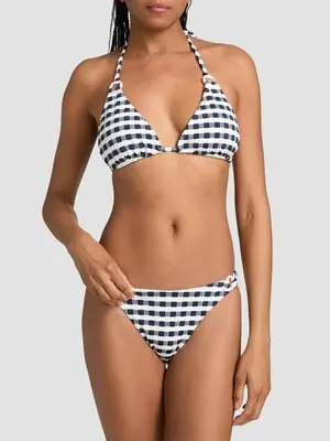 MILLY Cottage Gingham Bikini Top