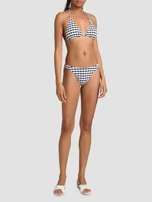 MILLY Cottage Gingham Bikini Top