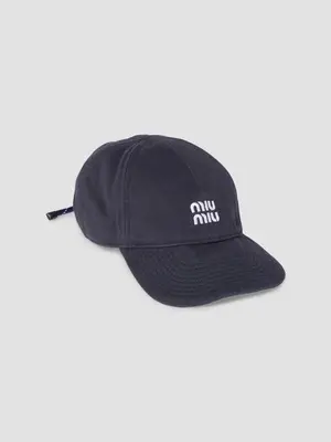 Miu Miu Denim Baseball Cap Navy