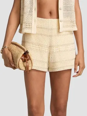 MILLY Crochet Knit Shorts