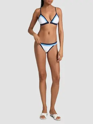 MILLY Positano Colorblocked Bikini Bottom