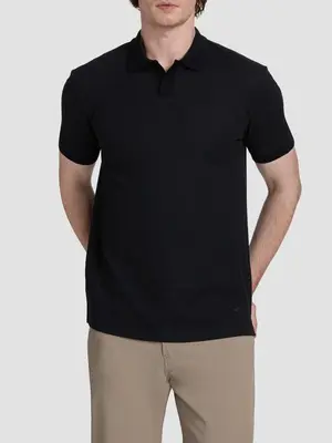 Emporio Armani Chain Stitch Cotton Polo Shirt