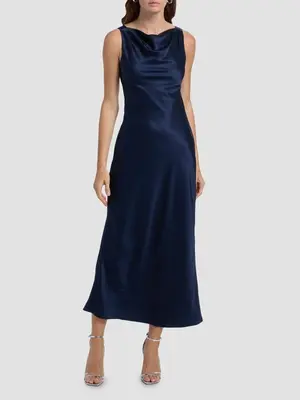 REFORMATION Corey Satin Midi-dress