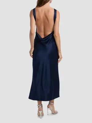 REFORMATION Corey Satin Midi-dress