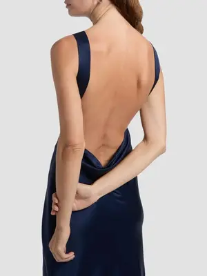 REFORMATION Corey Satin Midi-dress