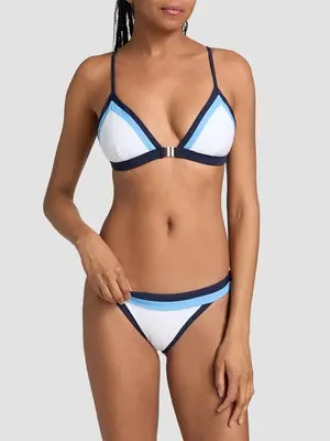 MILLY Positano Colorblocked Bikini Top