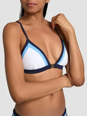 MILLY Positano Colorblocked Bikini Top