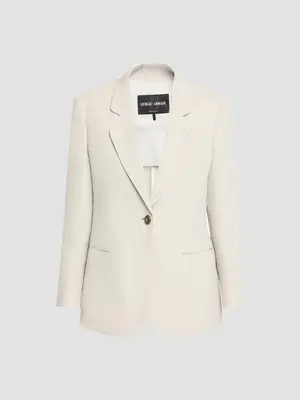Giorgio Armani Linen Single-breasted Blazer