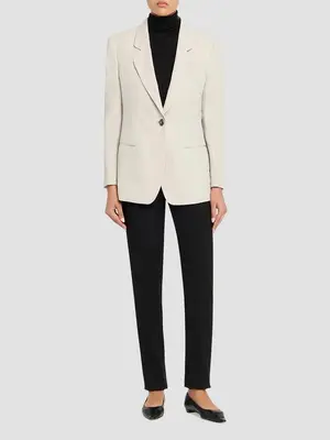 Giorgio Armani Linen Single-breasted Blazer
