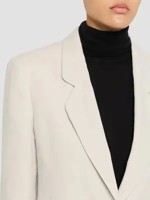 Giorgio Armani Linen Single-breasted Blazer