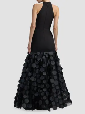 Mac Duggal Crepe Halterneck Trumpet Gown