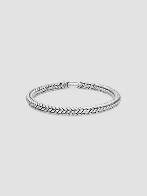 David Yurman Chevron Bead Bracelet - Silver
