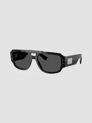 Dolce & Gabbana 57mm Aviator Sunglasses - Black