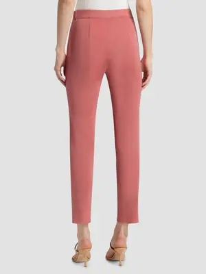 Misook Nancy Mylana Knit Slim-leg Pants - Honeysuckle