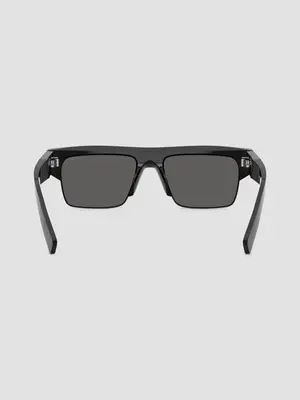 Prada 55mm Rectangular Sunglasses - Black