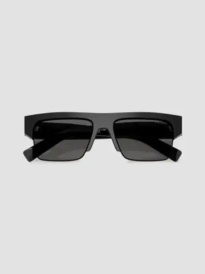 Prada 55mm Rectangular Sunglasses - Black