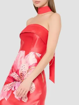 MILLY Ciara Printed Strapless Maxi Dress