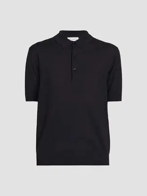 Dries Van Noten Murice Cashmere Polo Shirt - Black