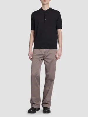 Dries Van Noten Murice Cashmere Polo Shirt