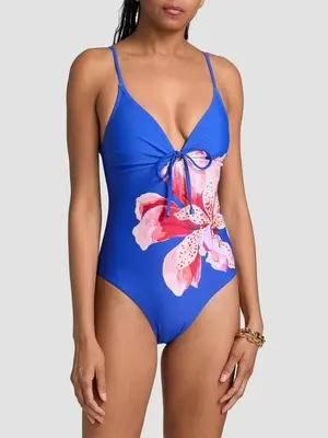 MILLY Songe D'iris Floral One-piece Swimsuit - Blue Multi