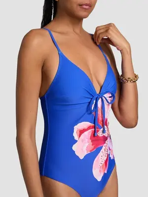 MILLY Songe D'iris Floral One-piece Swimsuit - Blue Multi