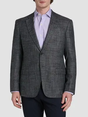 Emporio Armani Textured Wool-blend Sport Coat