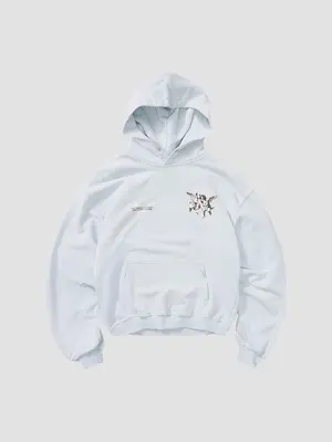 REPRESENT Legacy Cherubs Graphic Cotton Hoodie - Cloud