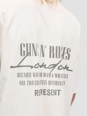 REPRESENT Guns N' Roses Cross Crewneck T-shirt - Washed Ecru