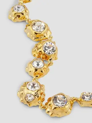 Oscar De La Renta Scramble Goldtone & Glass Necklace