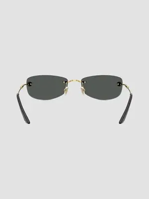 Versace Runway 60mm Rectangular Sunglasses - Gold