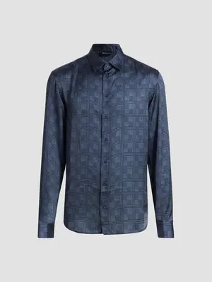 Emporio Armani Plaid Sport Shirt - Blue Check