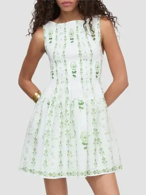 Hill House Home The Cosima Mini Nap Dress - White Multi