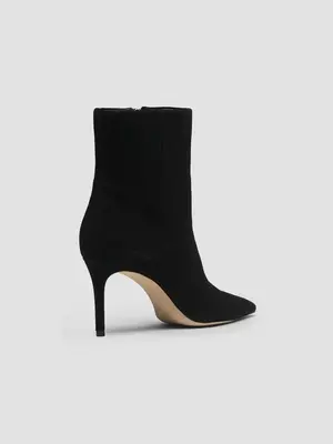 22ÉLEVÉ 85mm Suede Stiletto Booties - Black