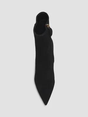 22ÉLEVÉ 85mm Suede Stiletto Booties - Black