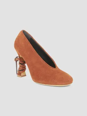 Moschino Duck 100m Wrap Suede Pumps