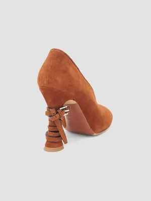 Moschino Duck 100m Wrap Suede Pumps
