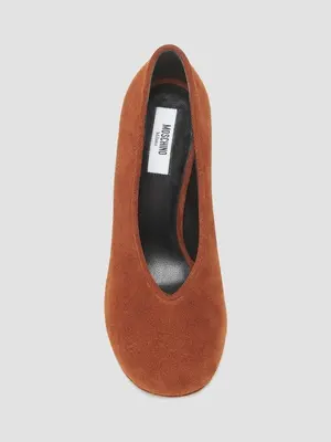 Moschino Duck 100m Wrap Suede Pumps
