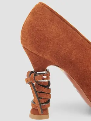 Moschino Duck 100m Wrap Suede Pumps