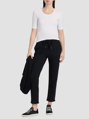 Majestic Filatures Scoopneck Stretch Linen Top