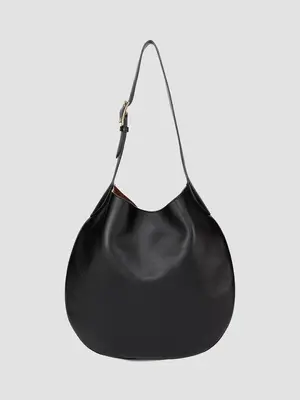 NILI LOTAN Jagger Leather Shoulder Bag - Black