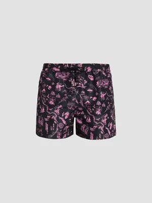 Paul Smith Travel Stories Swim Shorts - Bubblegum Raspberry
